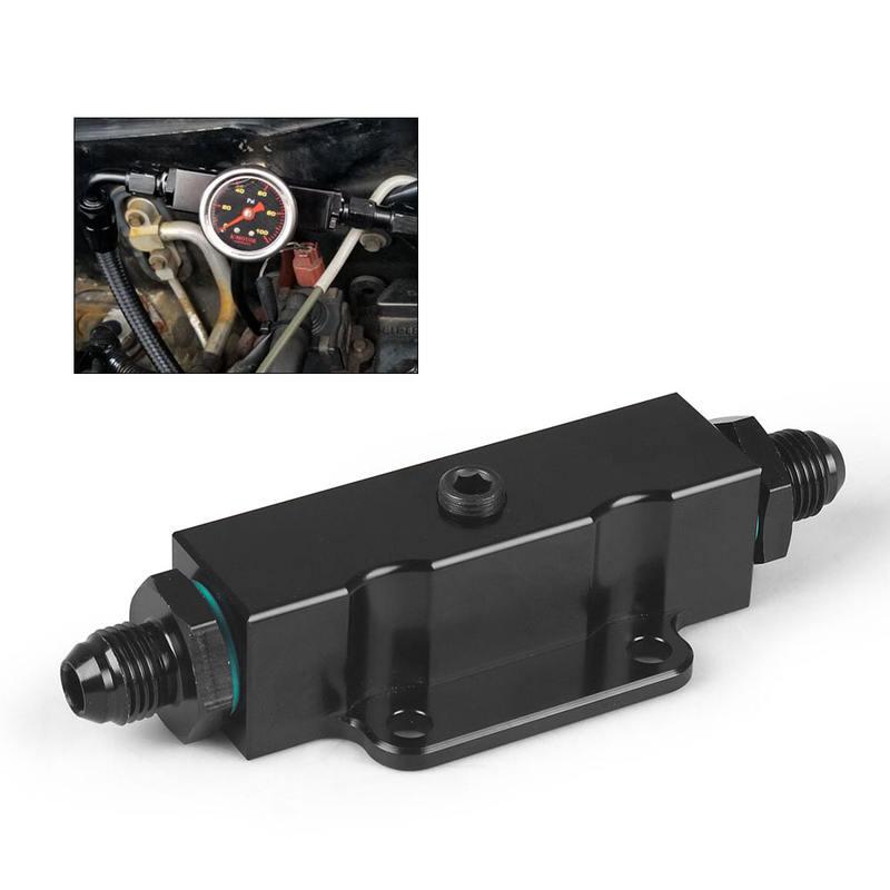 Universal Inline 6-AN Fuel Filter Billet Aluminium with 1/8 NPT Port