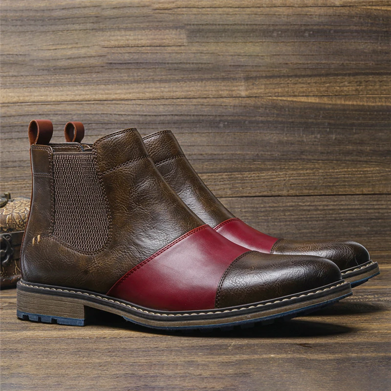 Handmade Vintage Leather Chelsea Boots for Men