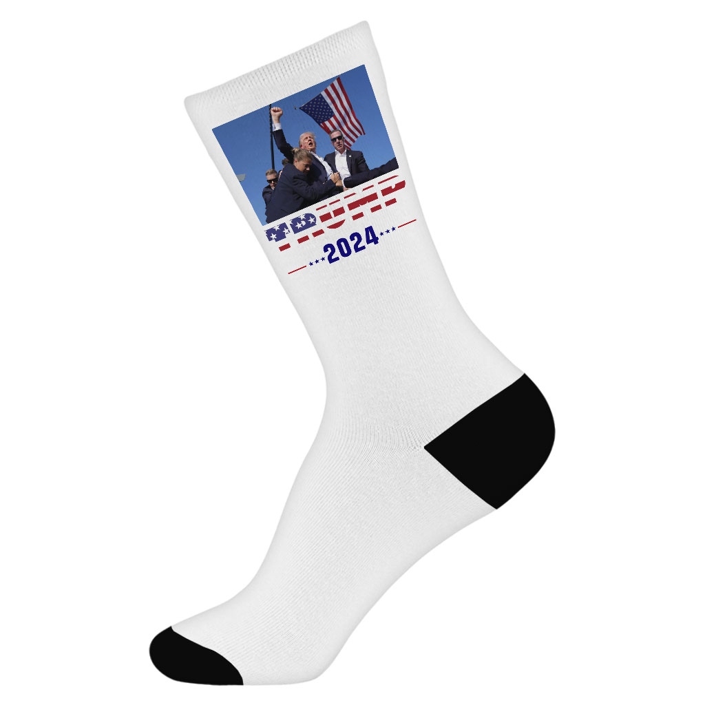 Trump 2024 Victory Socks – MAGA Fist Pump Socks