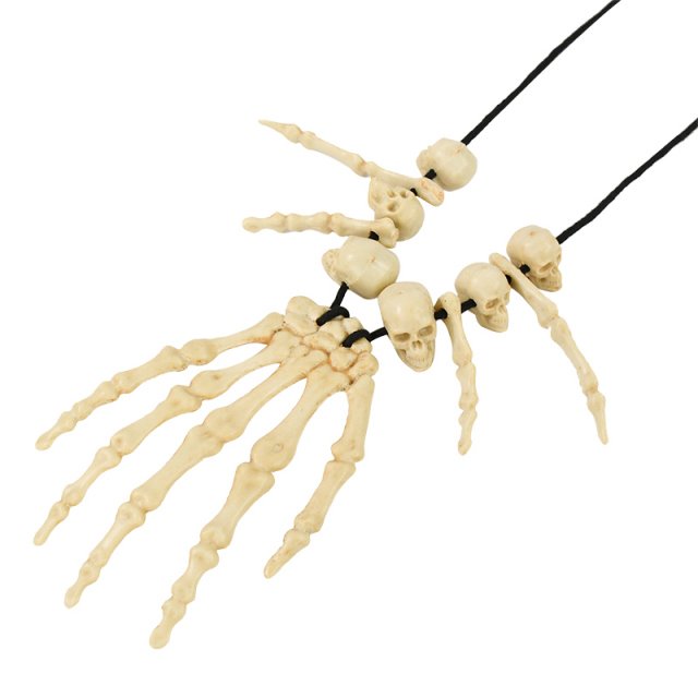 Skeleton Hand Bone Necklace - Clumet