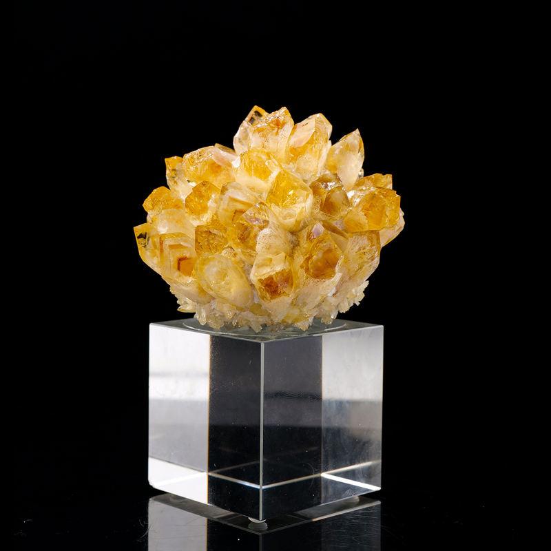 Natural Yellow Phantom Quartz Crystal Cluster